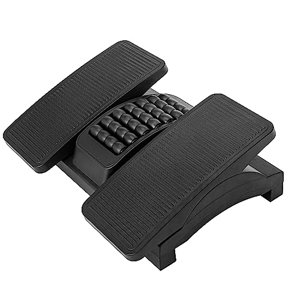 Footrest Under Desk Adjustable Pressure Relief Footrests with Massage Roller Ergonomic Foot Rest for Home, Office Use