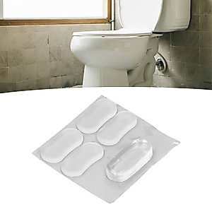 Natudeco 20pcs Toilet Seat Bumpers Toilet Lid Bumper Transparent Silicone Toilet Lid Bidet Accessories Bumper Toilet Lid Guard
