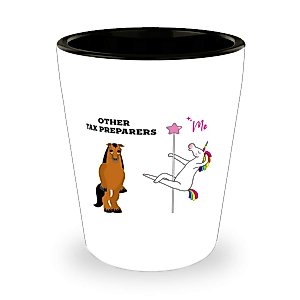 Funny Tax preparer, Tax preparer Unicorn, Tax preparer Shot Glass 1.5OZ.
