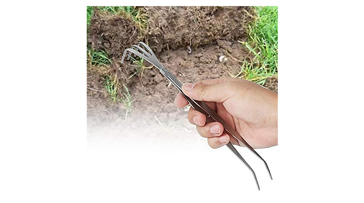 Root Rake with Tweezer, Bonsai Gardening Tools, 2-in-1 Stainless Steel ...