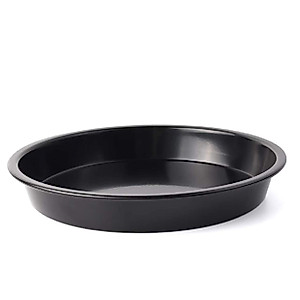 Safeya 8 inch Carbon Steel Non-Stick Black Color Coating Heat-Resistance Pizza Pan And For Cakes