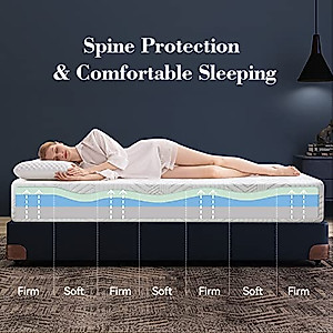 Twin Size Mattress, Made in USA, 10 Inch Green Tea Memory Foam Mattress, Bed in a Box, CertiPUR-US Certified, Medium Firm