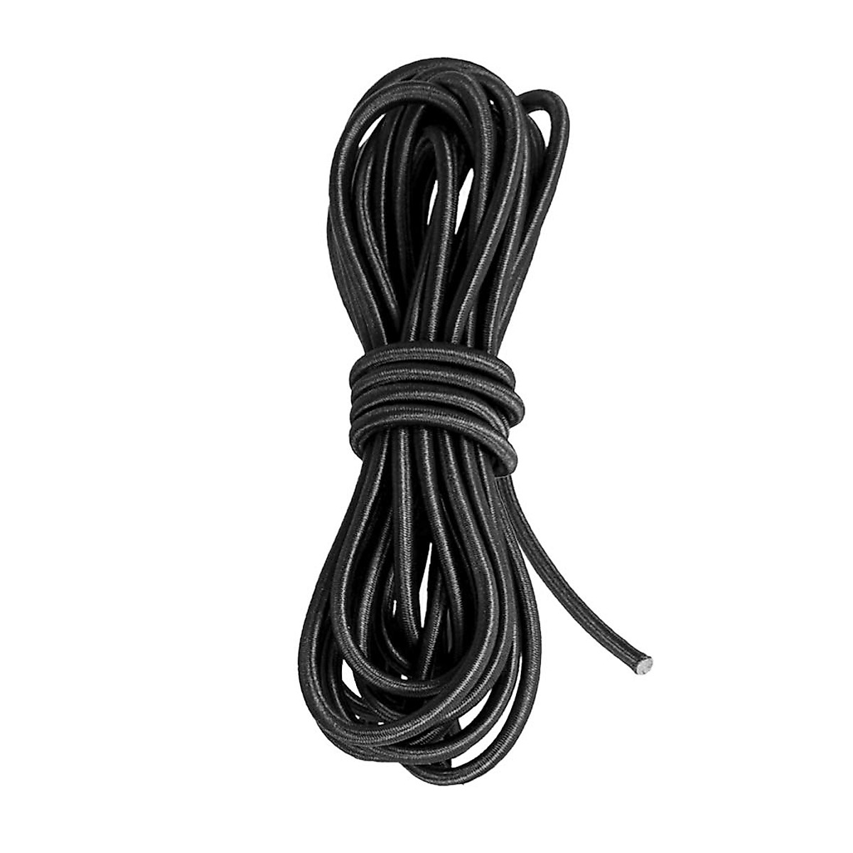 10mx4mm Marine Grade Bungee Shock Cords Elastic Tie Down Straps Cable Kayak Stretch String Rope for Marine Kayak, Trailer Strap, Shoe Laces, Hammocks, DIY Crafting (Black)