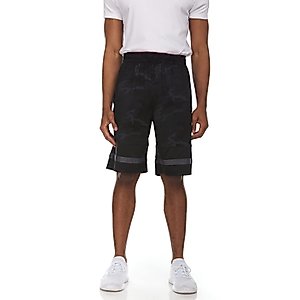 Spalding Mens Max Performance Basketball Short with 10" Inseam, Graphite/Black, S