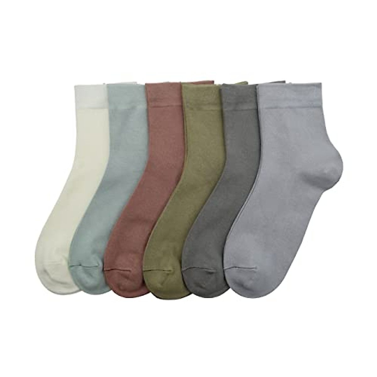 Women Thin Socks Rayon Bamboo Ankle Silky Quarter Anti Odor Casual Summer Socks 6 Pairs (US, Numeric, 8, 11, Regular, Regular, Assorted 4)