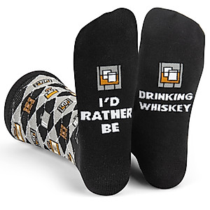 I'd Rather Be Drinking Whiskey Socks - Unique Whiskey Gift for Men Who Have Everything - Unisex One Size