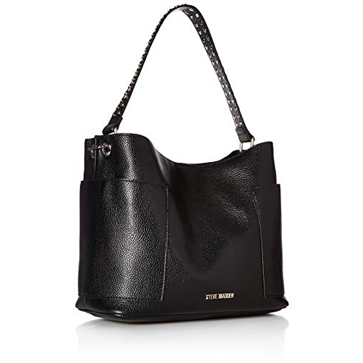 Steve Madden womens Boho Bucket Hobo Bag, Black, One Size US