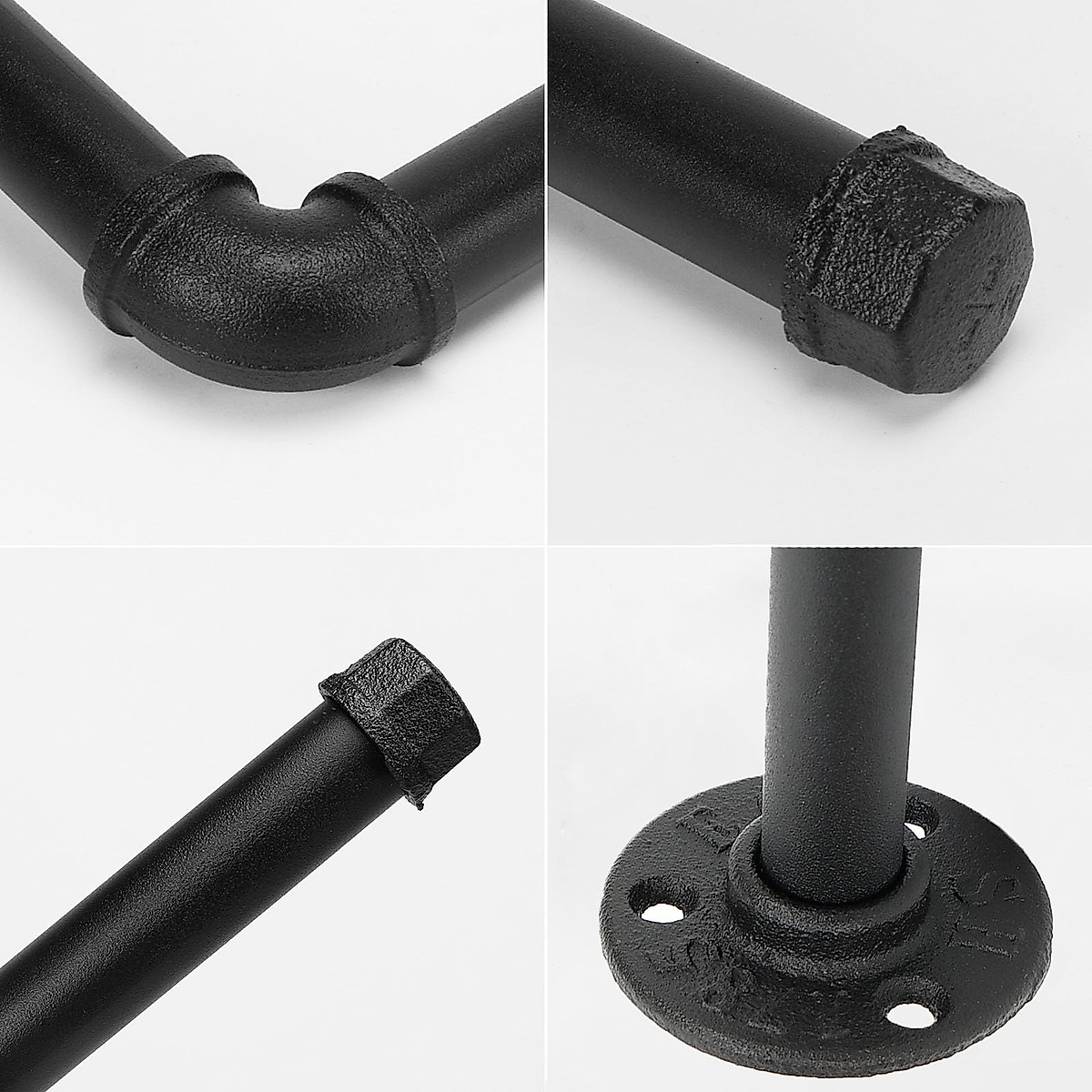 Jeasor Industrial Iron Pipe Kitchen Paper Towel Holder, Vintage Farmhouse Heavy Duty DIY Industrial Rustic Wall Mount Paper Towel Rack for Kitchen Bathroom (1, Black)