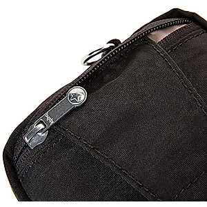 Kipling Women’s Abanu Crossbody Bag, Lightweight, Adjustable Nylon Waist Pack with Multi-Compartment Zip Pockets, Black Noir