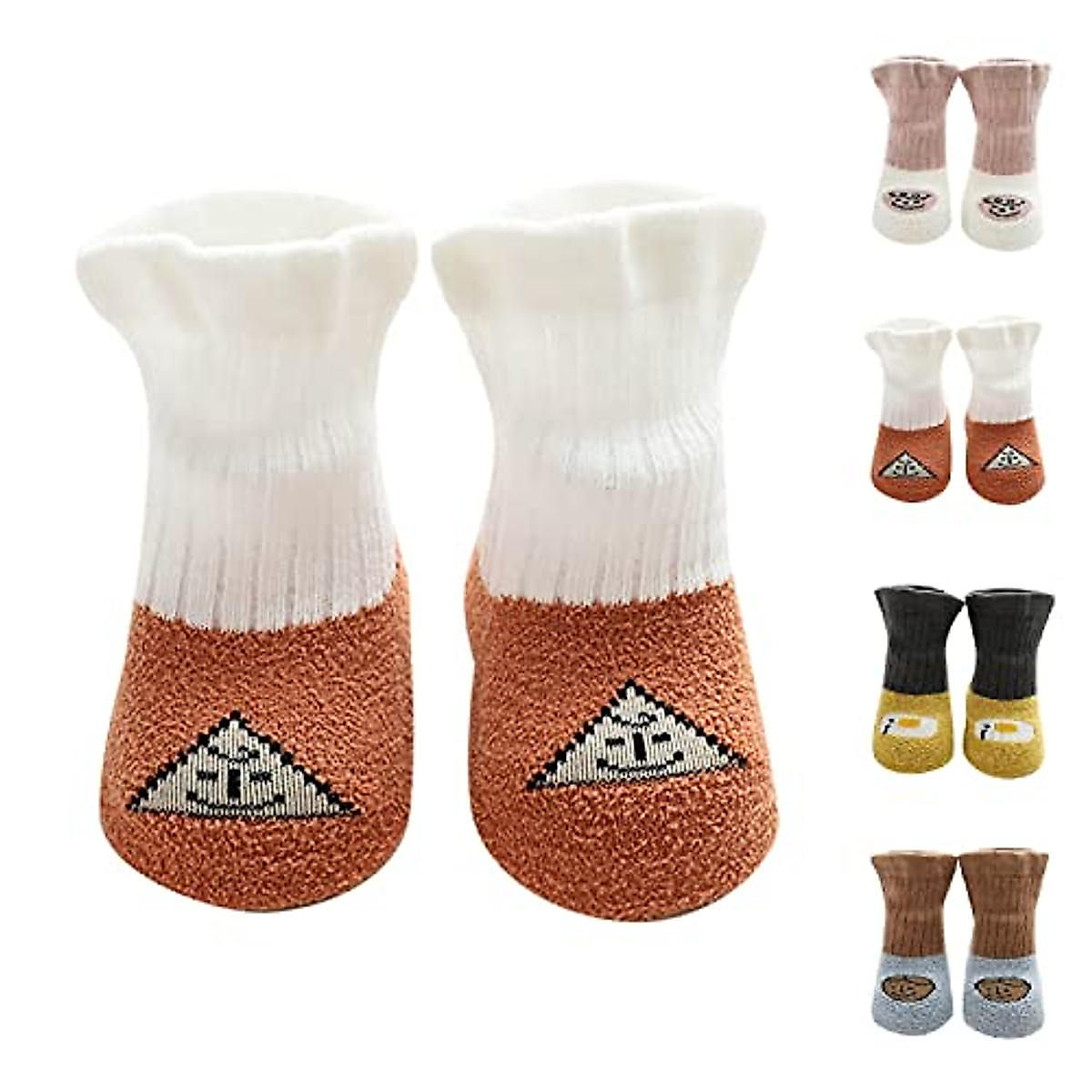Lykmera Cute Children Toddler Shoes Autumn Winter Boys Girls Socks Shoes Floor Sports Shoes Non Slip Warm Shoes Socks (Blue, 0-6 Months)