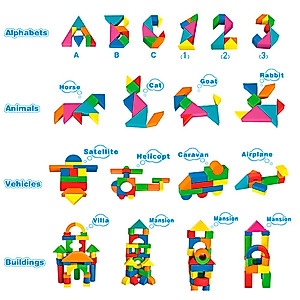 Mini Tudou 137 PCS Foam Blocks for Toddlers, Soft Stacking Building Block Toys Set for Kids, Boys and Girls