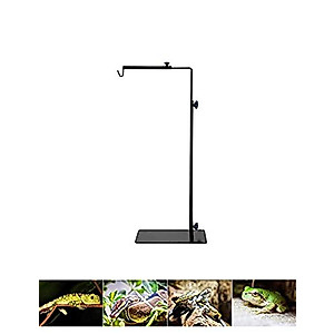 Reptile Tank Heat Lamp Stand Aquarium Stand - Reptile Terrarium Heat Light Stand - Adjustable Metal Heat Lamp Holder, Used for Amphibians, Lizards, Gecko, Tortoise, Snakes, Bearded Dragon, Chicks, etc