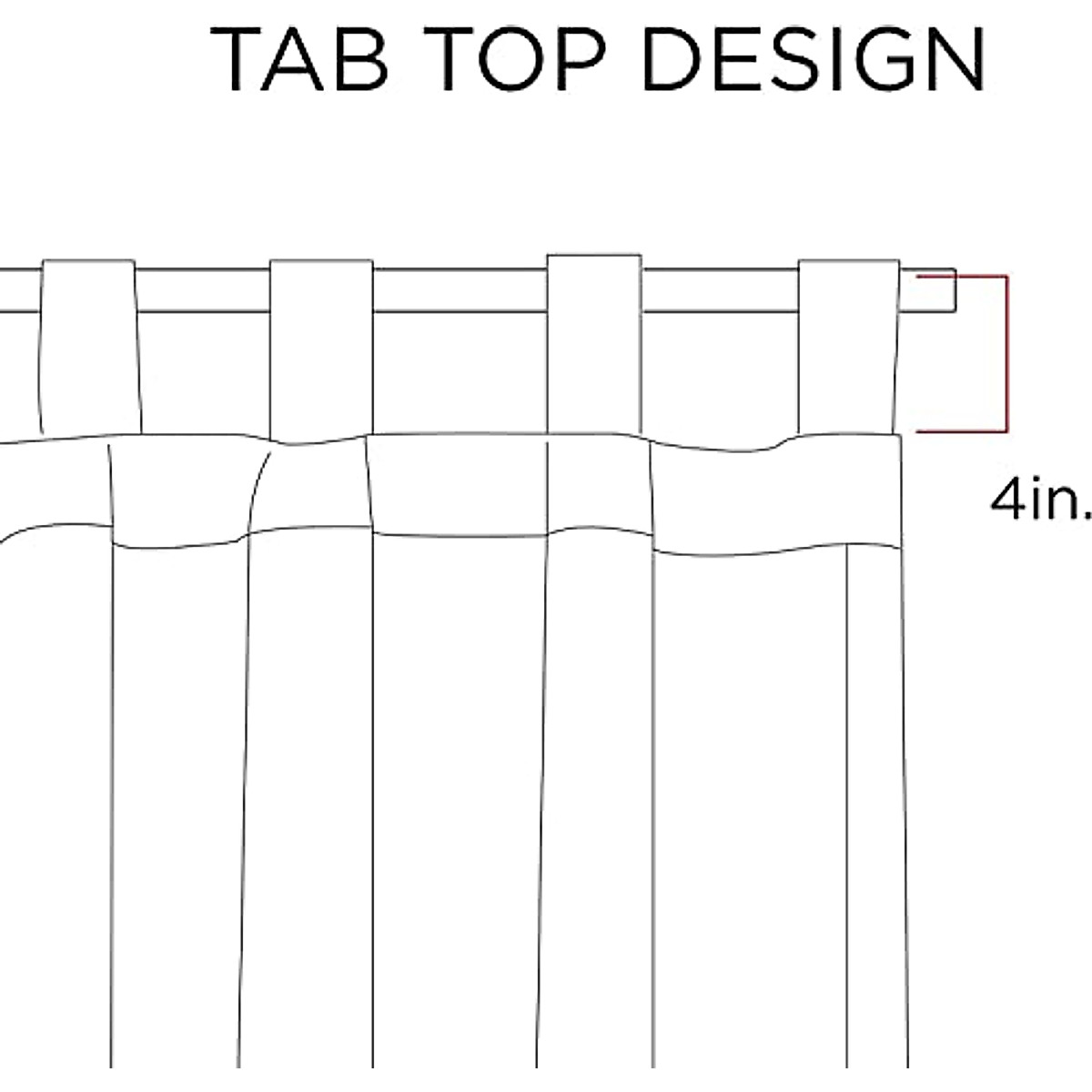 Madison Park Rosette Floral Embellished Cuff Tab Top Solid Window Treatments Single Curtain Panel Drape for Bedroom Living Room and Dorm, 50"x84", White