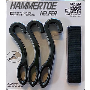 DOOLEY CREATIONS Hammer Toe Helper For Men & Women Fix Hammertoe Splints for Straightening Curled Bent crooked toes, comes with 3 different sizes, Toe Straightener