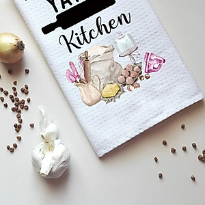 TSOTMO Yaya Gift Yaya Everything is Sweeter in Yaya’s Kitchen Grandma Kitchen Towel Dish Towel (Sweeter Yaya)