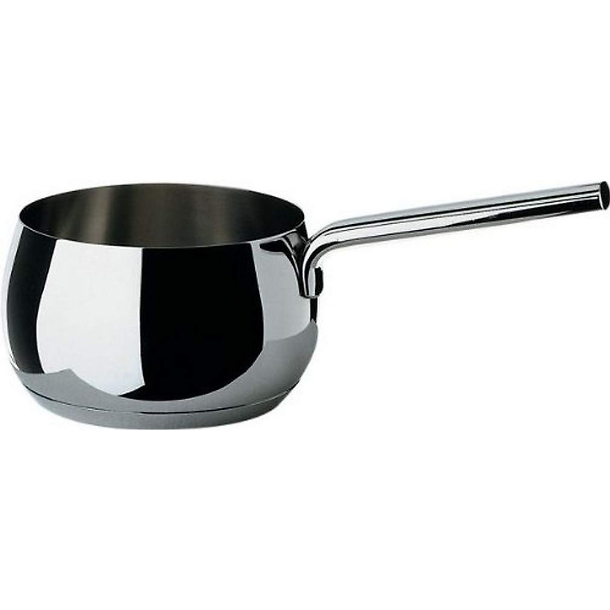 Alessi, "MAMI", Long handled saucepan in 18/10 stainless steel mirror polished,1 qt 2 oz