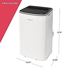 Frigidaire FHPW122AC1 Portable Room Air Conditioner, 12K BTU (ASHRAE) / 8K BTU (DOE) with Multi-Speed Fan/Dehumidify Mode/Washable Filter, Built-in Air Ionizer/Wi-Fi Connected/Window Kit, in White