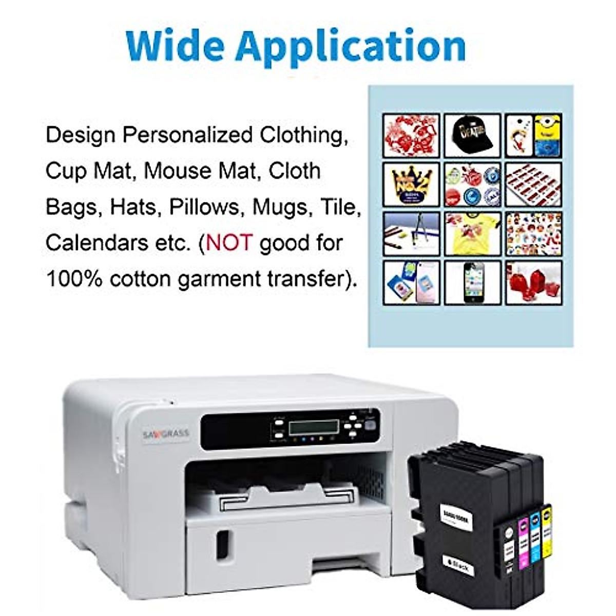 F FINDERS&CO SG400 Sublimation Ink Cartridge DYE High Yield Compatible for Sawgrass Virtuoso SG 400 SG800 Printer (2X Cyan, 40ML)