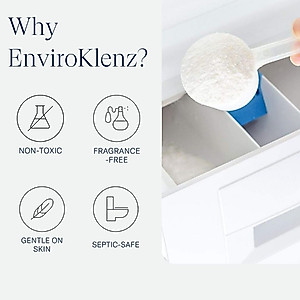 EnviroKlenz Unscented Powder Laundry Detergent, 20 Loads | Removes Odors and Stains | Hypoallergenic and Gentle on Skin | Non-Toxic & Fragrance-Free | Patented Odor Fighting Technology
