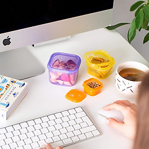 GOANDWELL Portion Control Container Kit for Weight Loss -21 Day Labeled Meal Food Containers - 21 Day Tally Chart with e-Book (7 Piece Labeled)