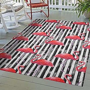 Dalyn Rugs Indoor/Outdoor Tropics TC9 Black Washable 8' x 10' Rug