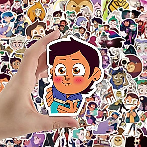 100 PCS Stickers for The owl House/Teens,Cute Aesthetic Stickers for Water Bottles,Vinyl Waterproof Stickers for Laptop,Bumper,Skateboard,Cartoon Sticker Gifts