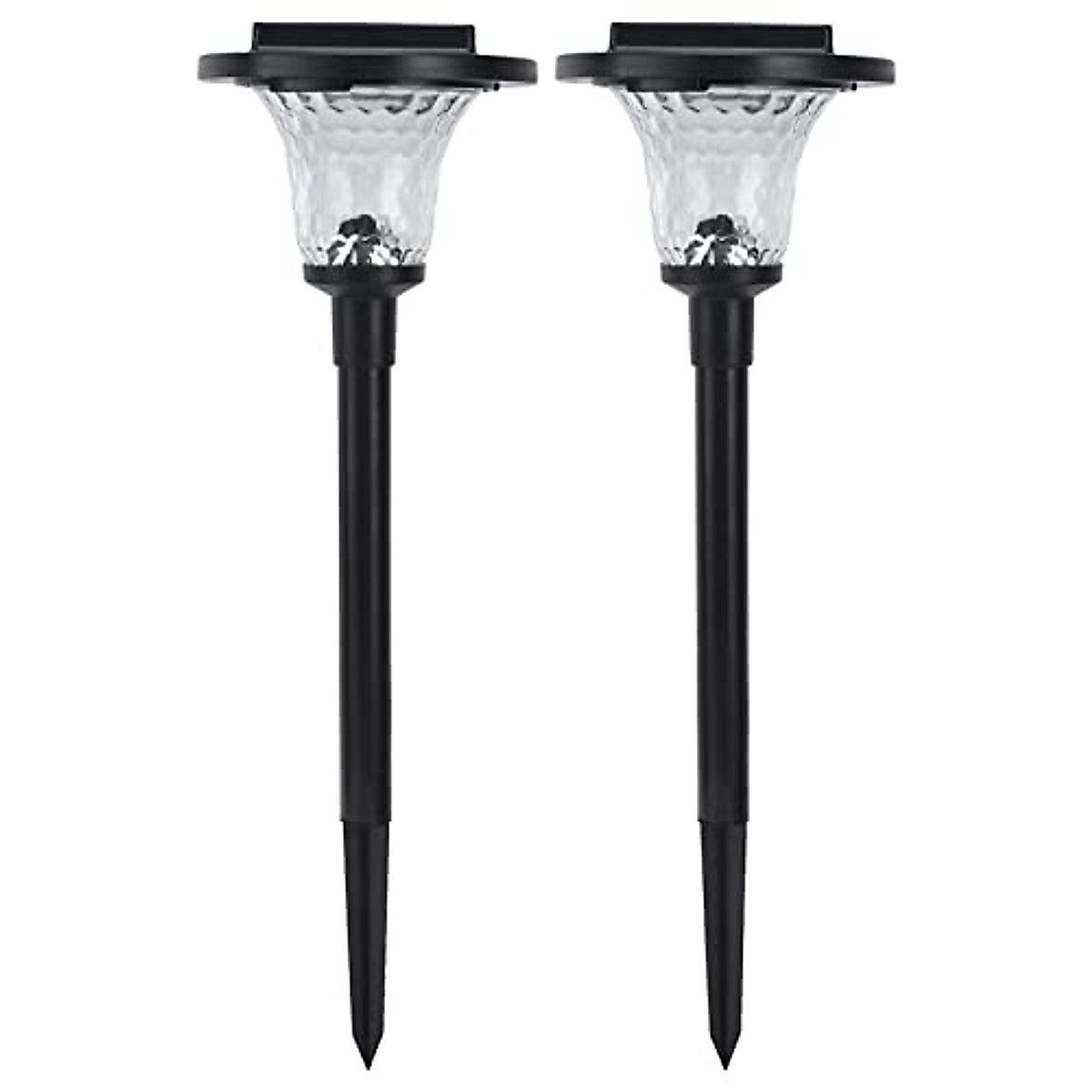 Pathway Lamp, IP65 Waterproof Dual Modes Solar Lawn Light Convenient Efficient Ground Stake Glass for Sidewalk