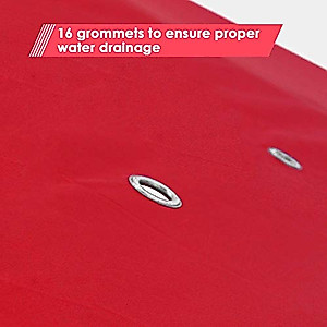 Yescom 117"x117" Canopy Top Replacement Y0049707 Red for Smaller 10'x10' Single-Tier Gazebo Cover Patio Garden Outdoor