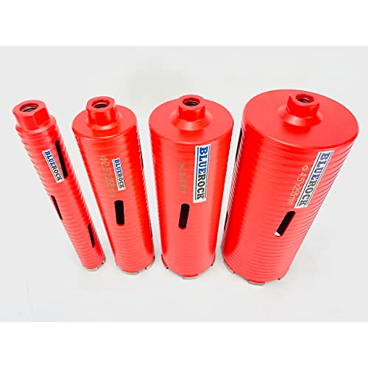 Dry Type 1.5", 2.5", 3.5", 4.5" Inch BLUEROCK Diamond Coring Bit Set 5/8" 11 UNC Concrete Core Drill