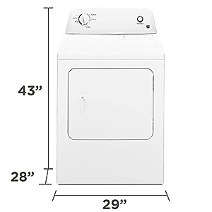 Kenmore Electric Dryer with Wrinkle Guard and Auto Dry, Electric Laundry Drying Machine 6.5 cu. Ft. Capacity White