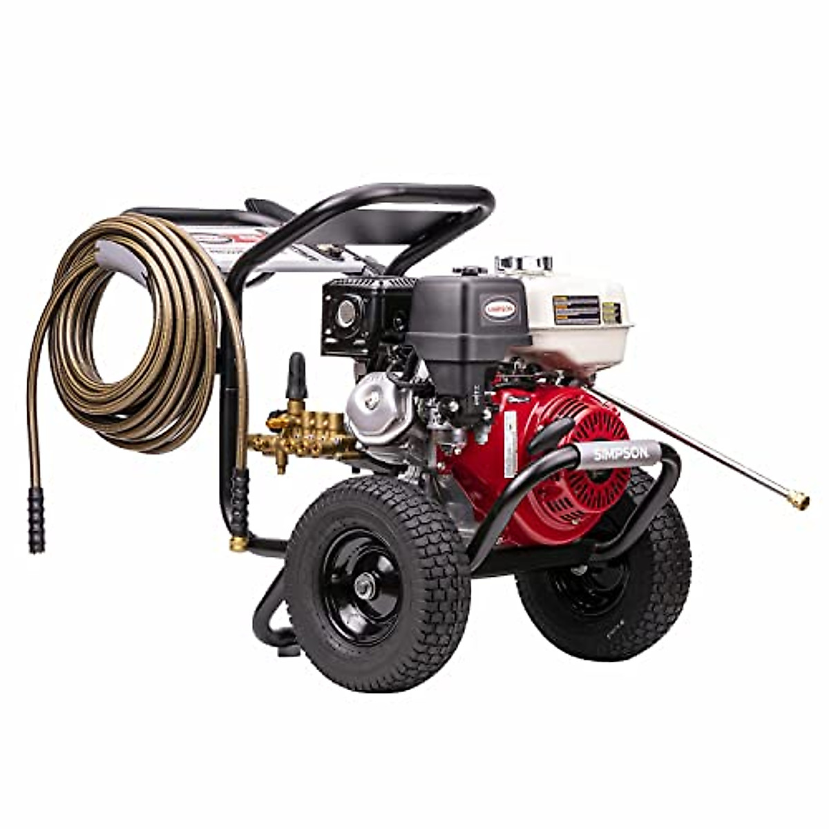 SIMPSON Cleaning PS60869 PowerShot 4000 PSI Gas Pressure Washer, 3.5 GPM AAA Triplex Pump, Honda GX270 Engine, Includes Spray Gun, Wand, 5 QC Nozzle Tips, 3/8-inch x 50-Foot Monster Hose, 49-State