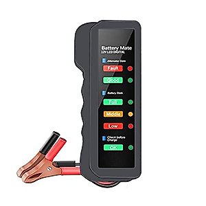 12V Car Battery Tester and Alternator Tester, Automotive Load Tester Indicator, 12 Volt Auto Check for Automobile
