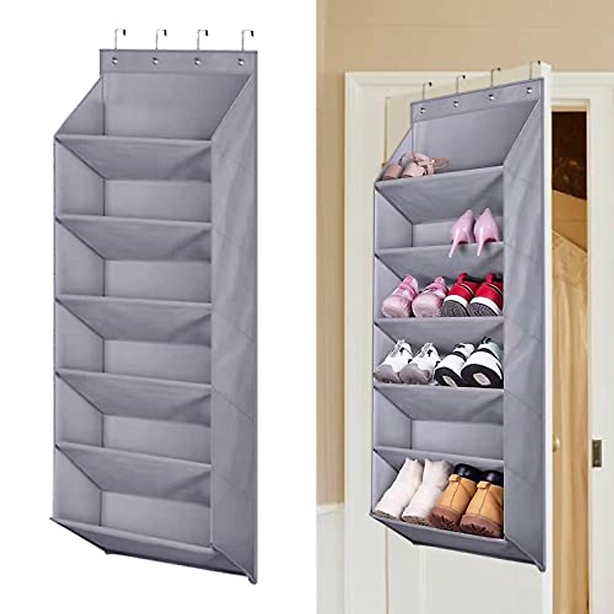 Yajuyi Hanging Storage Bag Large Deep Pockets Door Shoe Rack Foldable Hanging Shoe Organizer over The Door Shoe Organizer for Crafts Baby Items