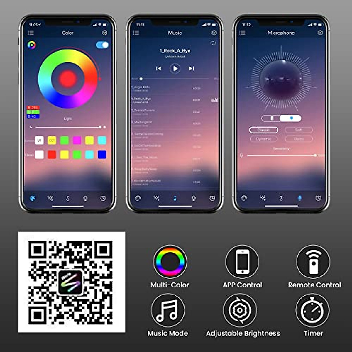 Maiqufa Sunset Lamp Projection APP & Remote Control, Sunset Light Projector 16 Colors Rainbow Night Light 180 Degree Rotation Sunset Projection for Room Deco Christmas Gift