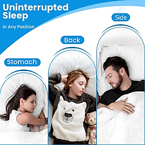 WINGLAM,Bed Pillows for Sleeping, Down Alternative Pillows, White,Microfiber Filled,Queen Pillows Set of 2,20x30 Inches,Super Soft,Hotel Collection,Queen Size Pillow for Back,Stomach or Side Sleepers