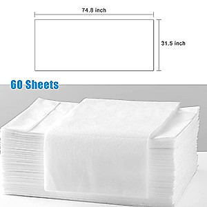 60Pcs Disposable Bed Sheets Non-Woven Fabric Massage Bed Cover Breathable Disposable Massage Table Sheets 31.5"X 75" for Spa, Massage,Beauty Salon, Hotels