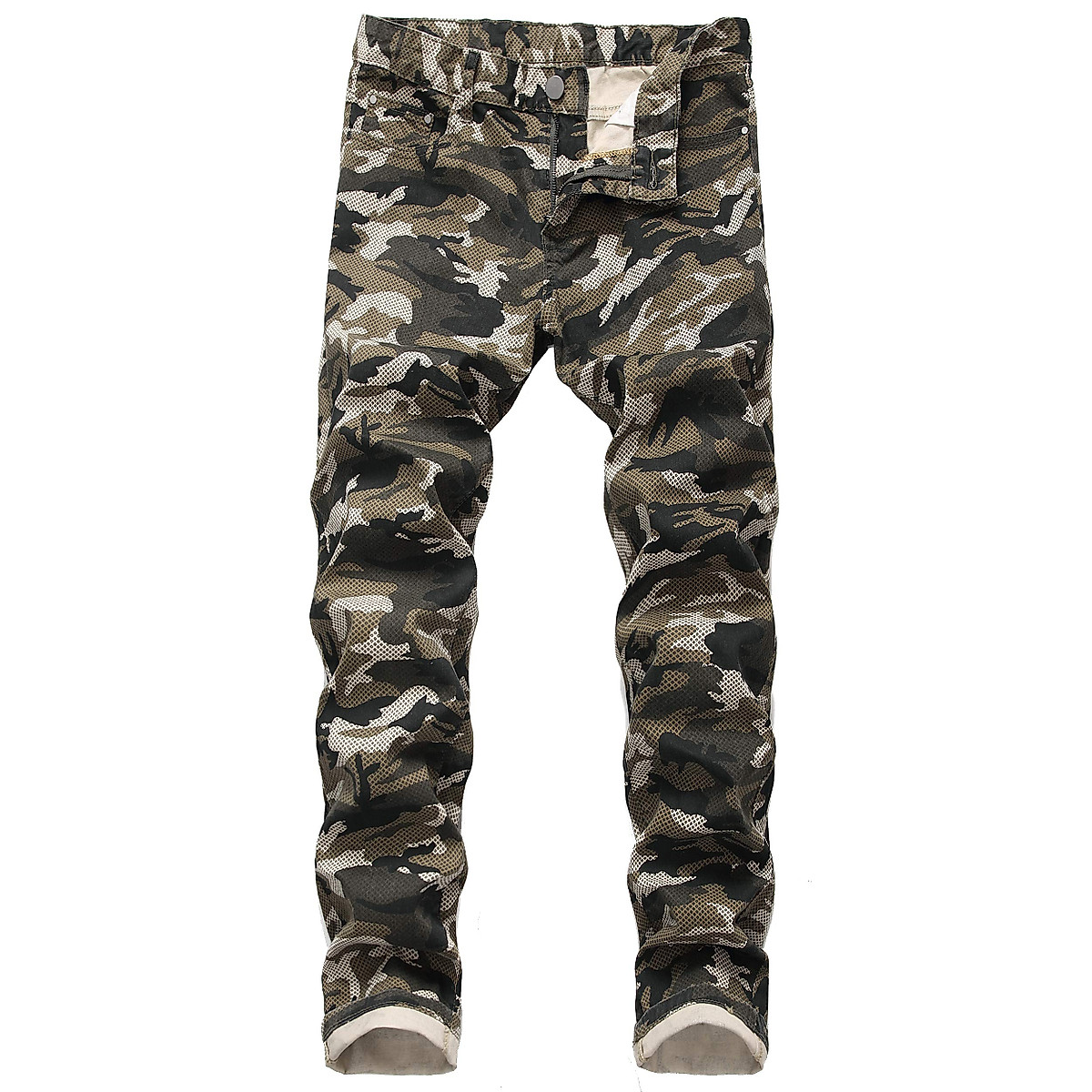 DANT BULUN Men's Fashion Casual Printed Jeans Stretch Skinny Denim Jogger Pants (30,1553-4)