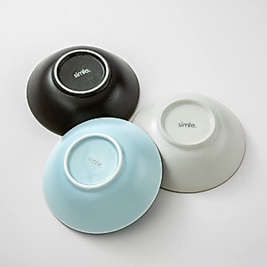 simfe. Dinnerware Set, 6-Piece Set, 9.1/6.3 inches (23/16 cm) Plate, 5.5 inches (14 cm), Free Bowl, Donburi, Oval Bowl, Microwave Safe, Made in Japan, Blue