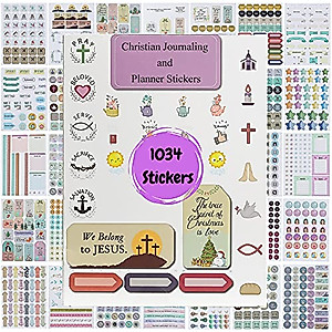 Mr. Pen- Christian Journaling Stickers, 31 Sheets, 1034 pcs, Christian Stickers for Planners and Journals, Christian Stickers, Religious Stickers, Bible Journaling Stickers, Bible Journaling Supplies