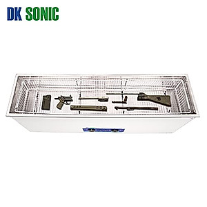 DK SONIC 30L Ultrasonic Gun Cleaner with Timer Basket and Stainless Steel Tank for Rifle,Guns Parts, Bullets,Military Supplies, Brass,Carburetor,Engine Parts(30L, 110V)