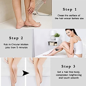 Crystal Hair Eraser for Women and Men, Reusable Crystal Hair Remover Magic Painless Exfoliation Hair Removal Tool, Magic Hair Eraser for Back Arms Legs