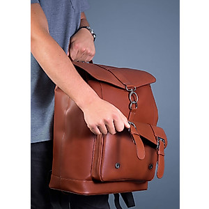 McKlein USA Women's Mcklein 88024: Leather Laptop Backpack, Brown, One Size