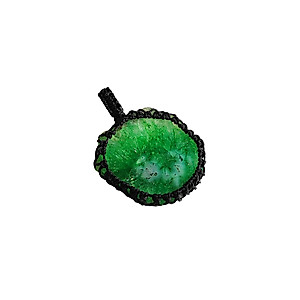Green Solar Agate Macrame Pendant, Cord Wrapped Macrame Pendant, Gemstone Macrame Jewelry