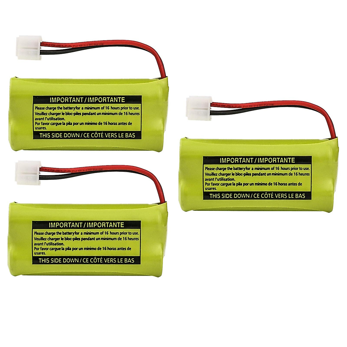 Replacement Battery for AT&T BT8001 / BT8000 / BT8300 / BT184342 / BT284342 / 89-1335-00 / 89-1344-01 / BATT-6010 / CPH-515D (3-Pack, Bulk Packaging)