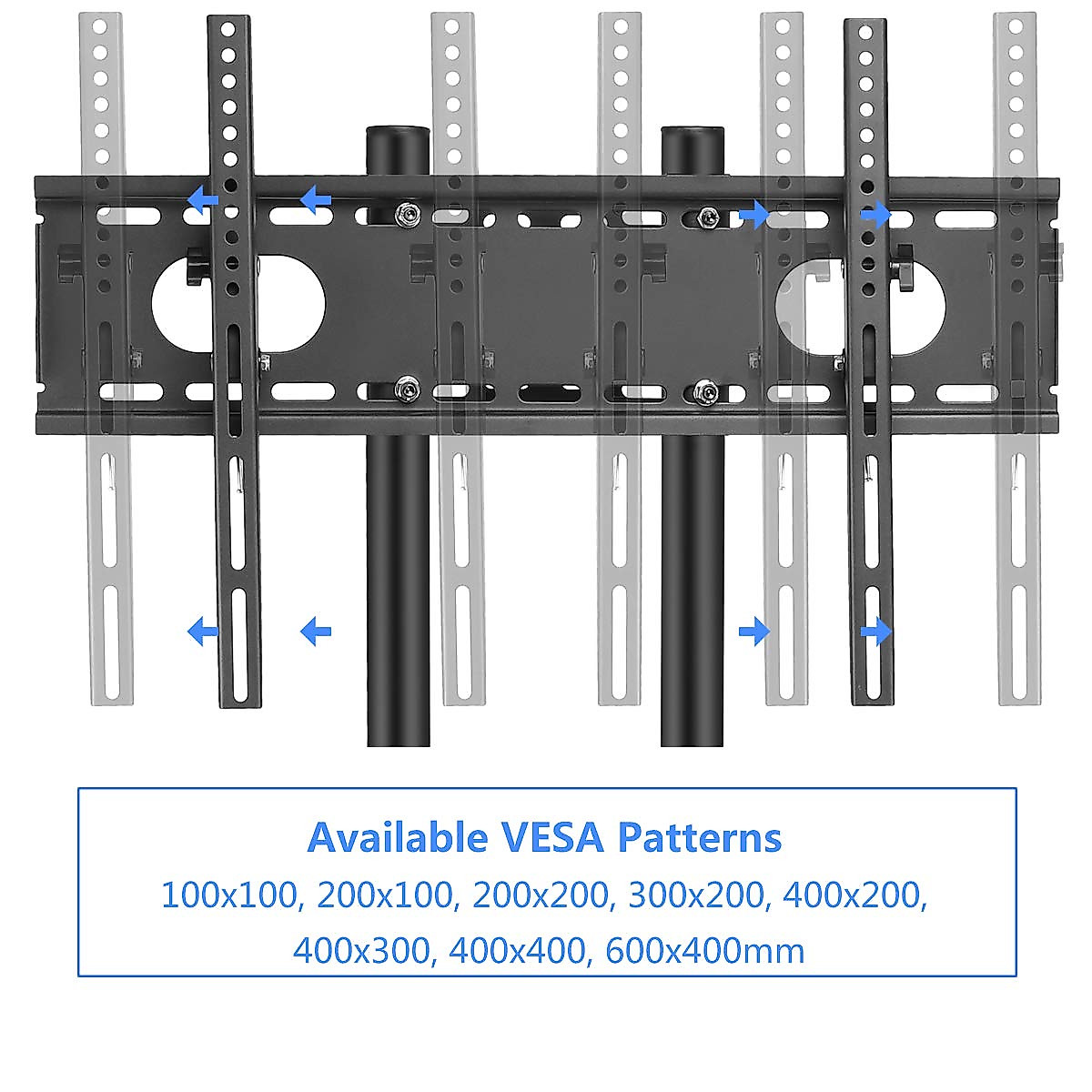 Suptek Mobile TV Cart Rolling TV Stand Mount with Wheels and Shelf for 32-70 inch LCD, LED, Plasma, Flat Screen Max VESA 600x400 (ML5074-3)