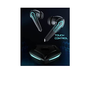 Premium Wireless Black Gaming Earbuds for Kids LESPRO Handsfree Calling Gamer Dual Microphone Bluetooth for Android iPhone Tablet