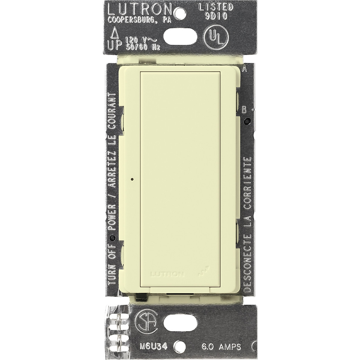 Lutron Electronics MRF2-6ANS-277-AL Maestro Wireless 6 Amp Commercial Grade Switch, Almond