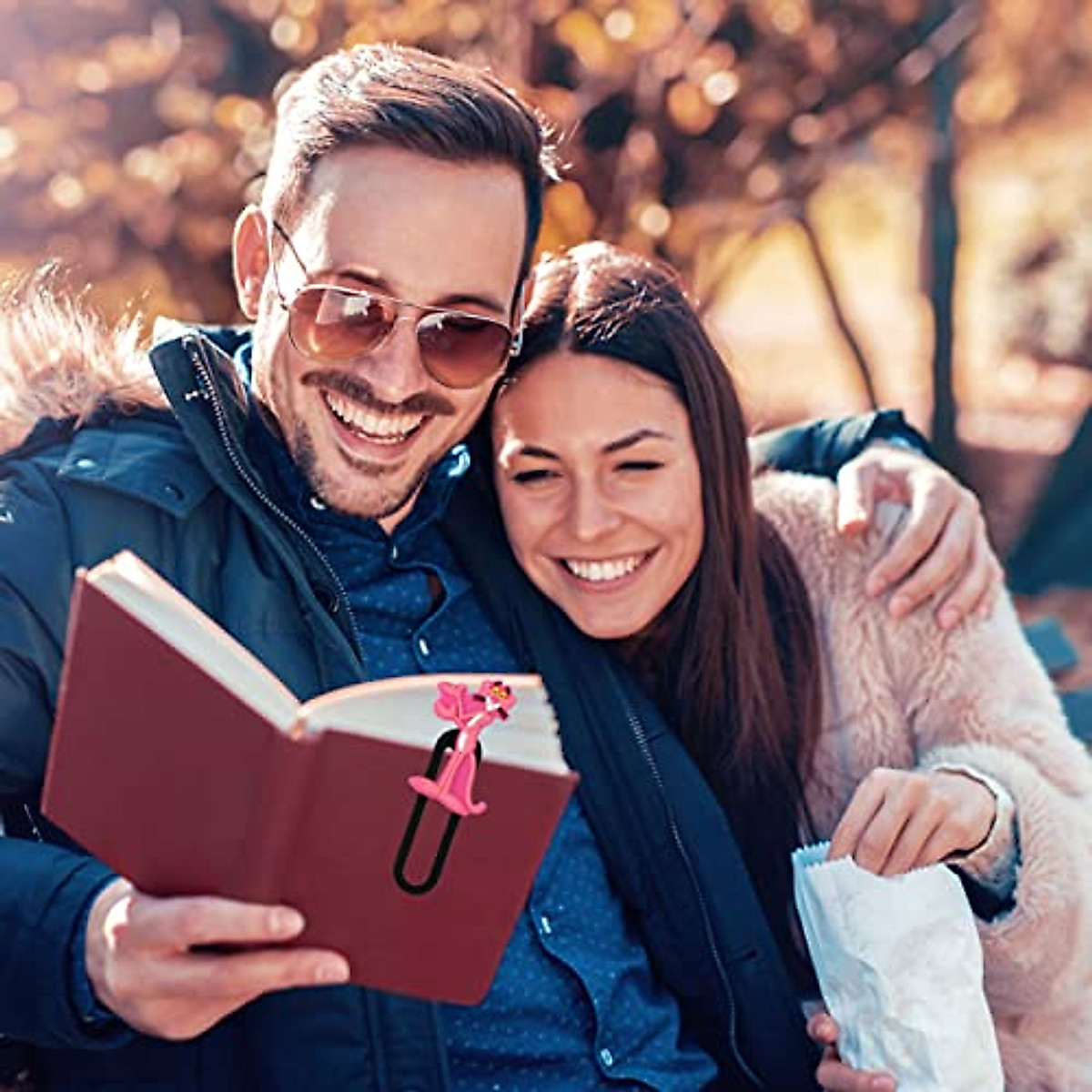 Pink Pan_Ther Bookmarks for Kids 3D Non-Slip Anime Cartoon Bookmark Page Holder Unique Gift Idea Anime PVC Book Marker Reading Accessories for 100th Day of School Gift,Book Lovers,Students,Christmas