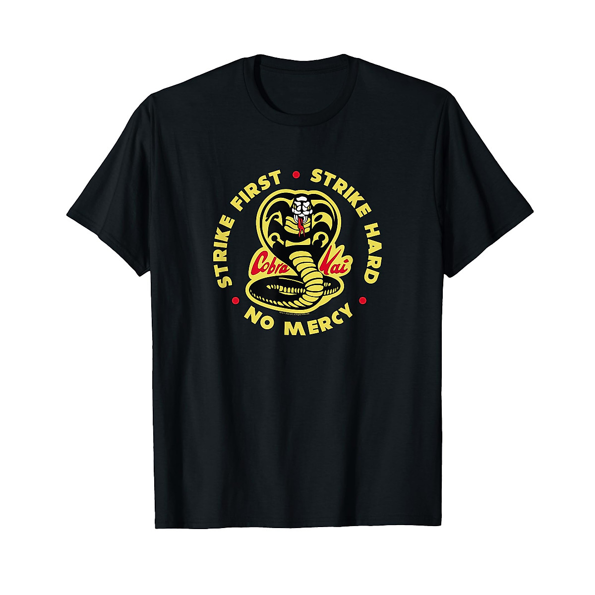 Cobra Kai Strike First Cobra Logo T-Shirt