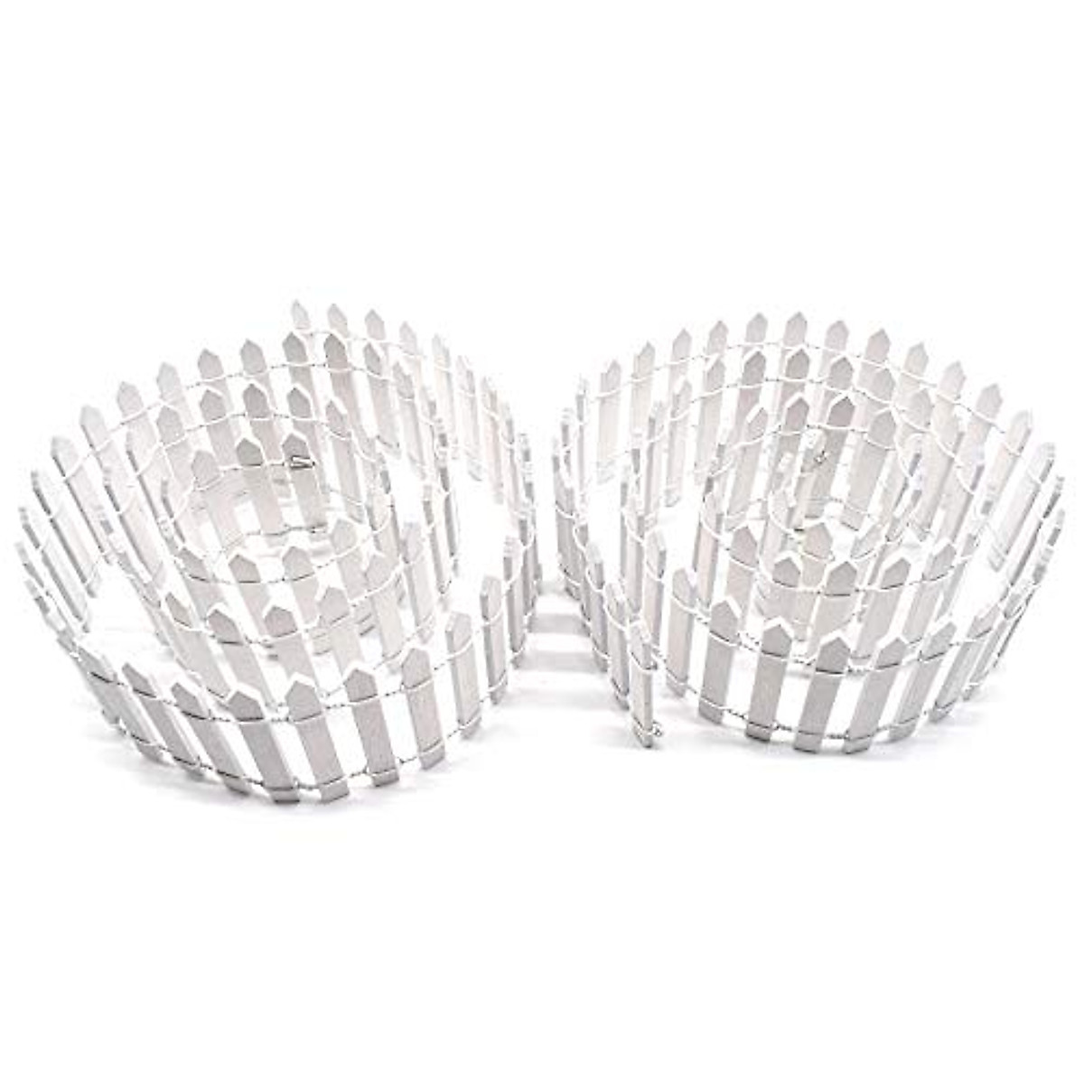 AUEAR, 35 Inch Long Mini Fairy Garden Fence Wood Ornament Wooden Decorative Picket Fence for DIY Crafts Project (White, 2-Pack)